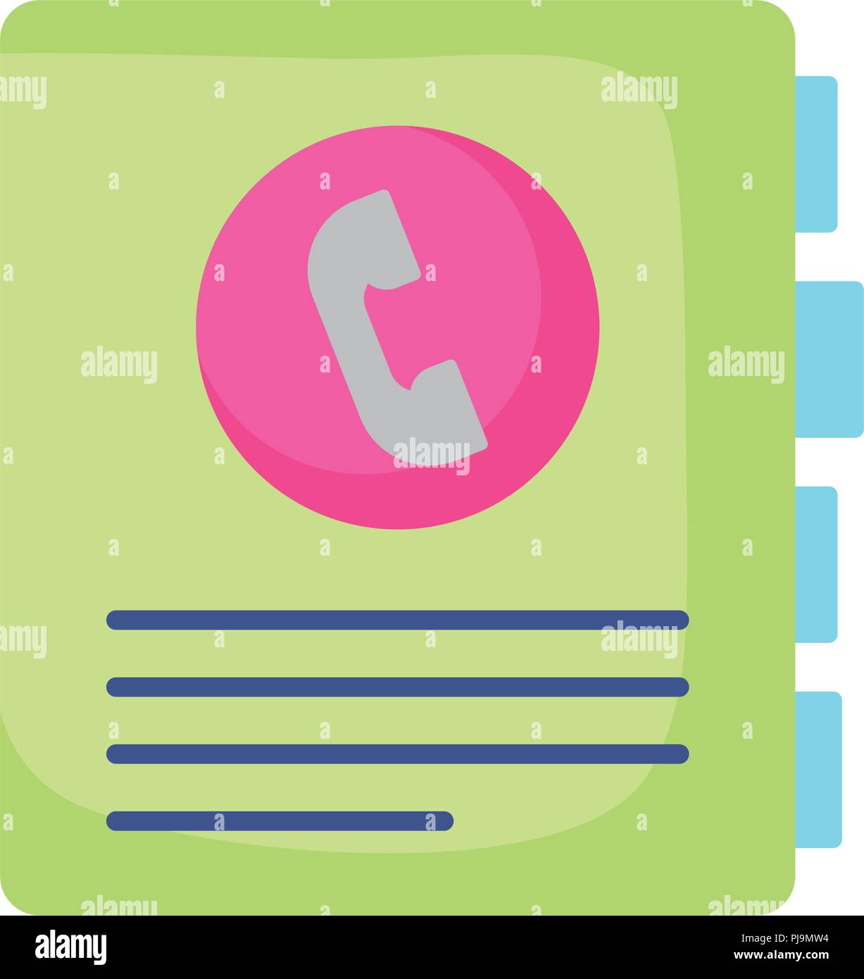 phone book icon over white background, vector illustration Stock Vector ...