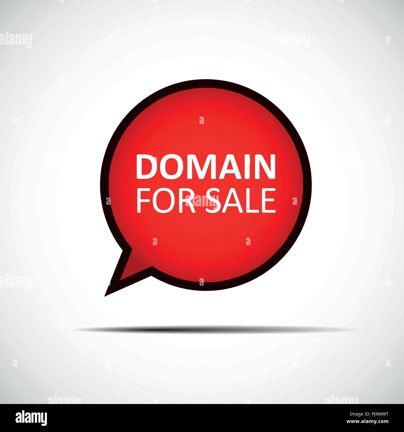 domain for sale red speach bubble vector illustration Stock Vector ...