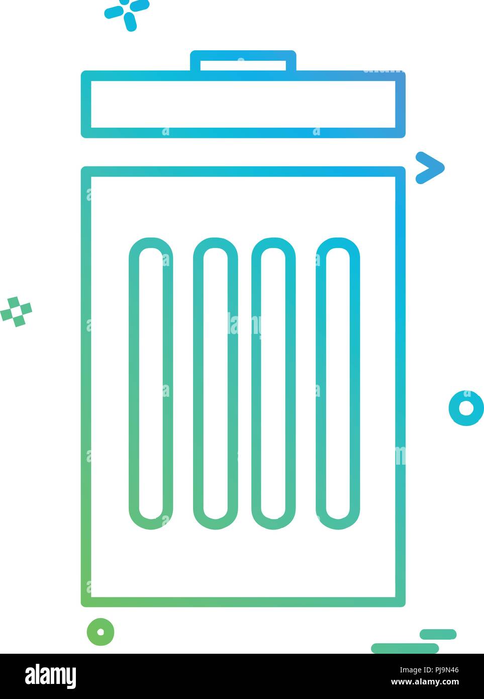 Trash icon design vector Stock Vector Image & Art - Alamy