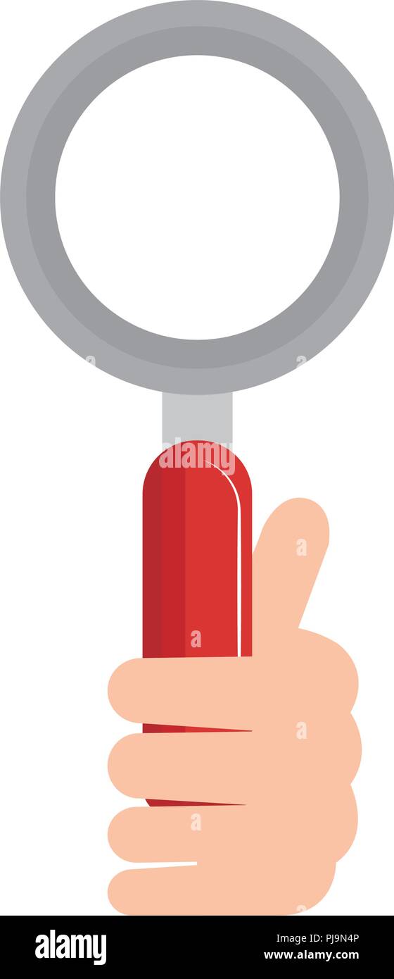 hand with search magnifying glass vector illustration design Stock ...