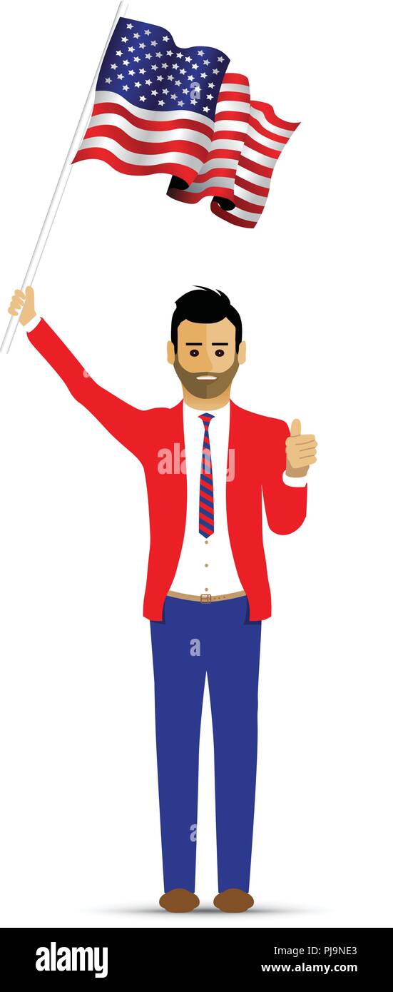 Usa flag hand america Stock Vector Images - Alamy