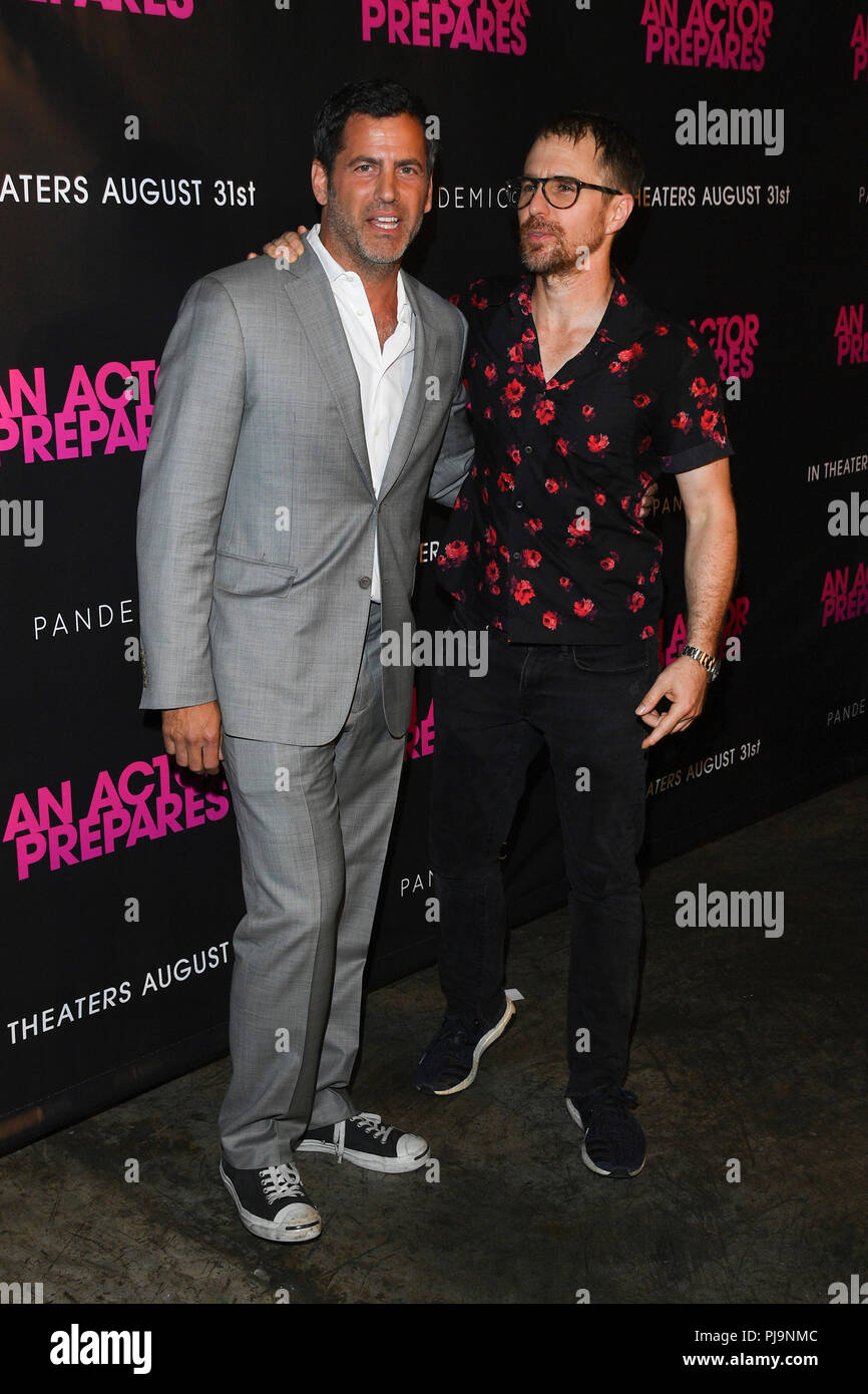 NEW YORK, NY - AUGUST 29: David M. Rosenthal and Sam Rockwel attend 'An ...