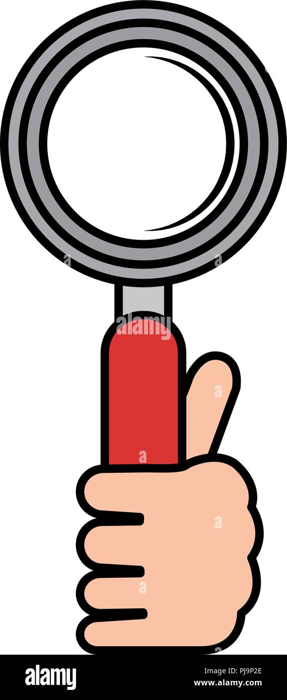 hand with search magnifying glass vector illustration design Stock ...