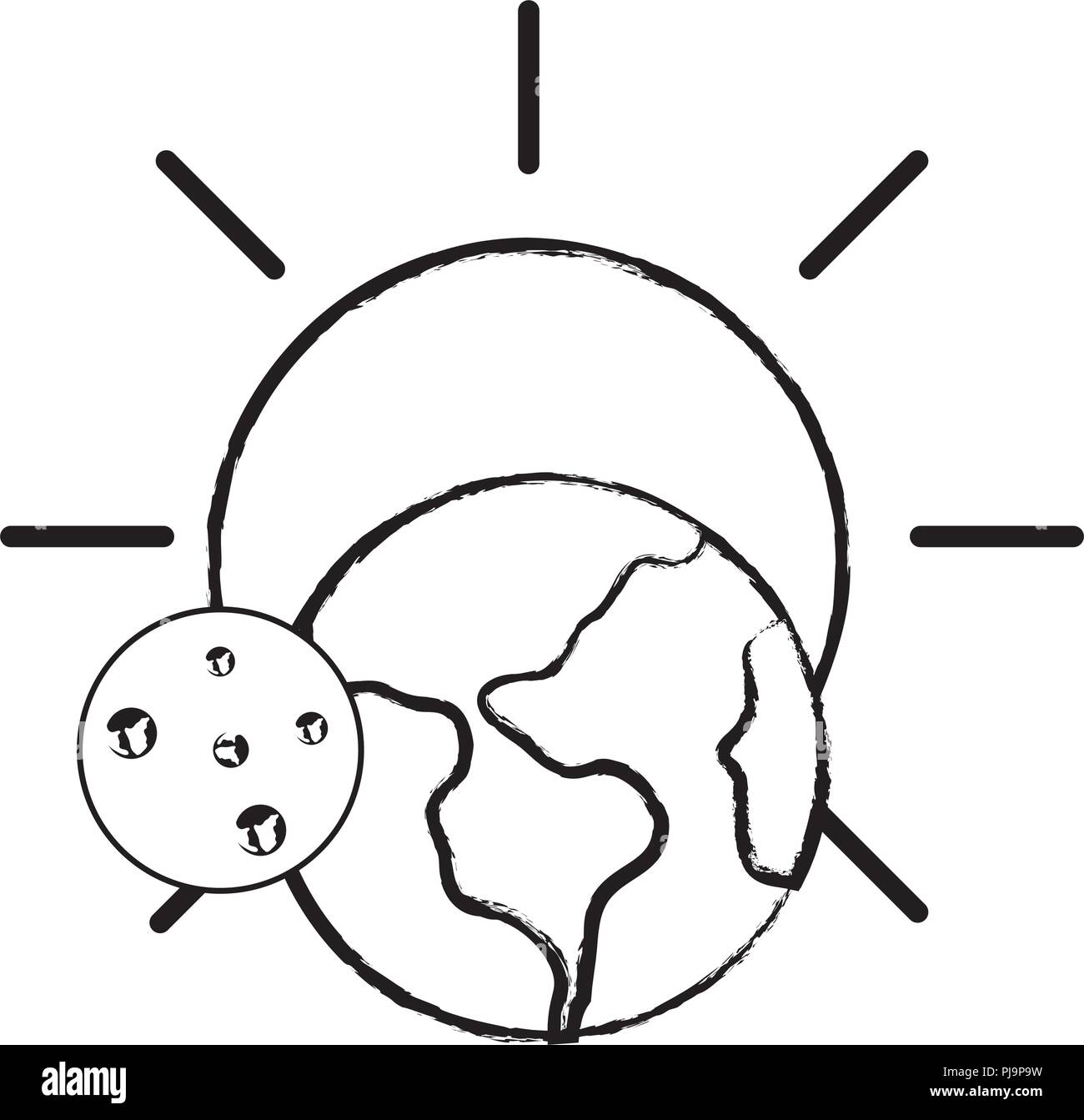 Sun And Moon Clip Art Black And White