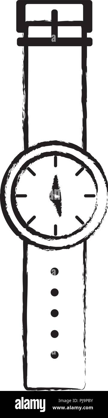 modern watch icon over white background, vector illustration Stock ...