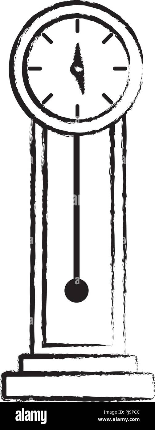 antique clock icon over white background, vector illustration Stock ...