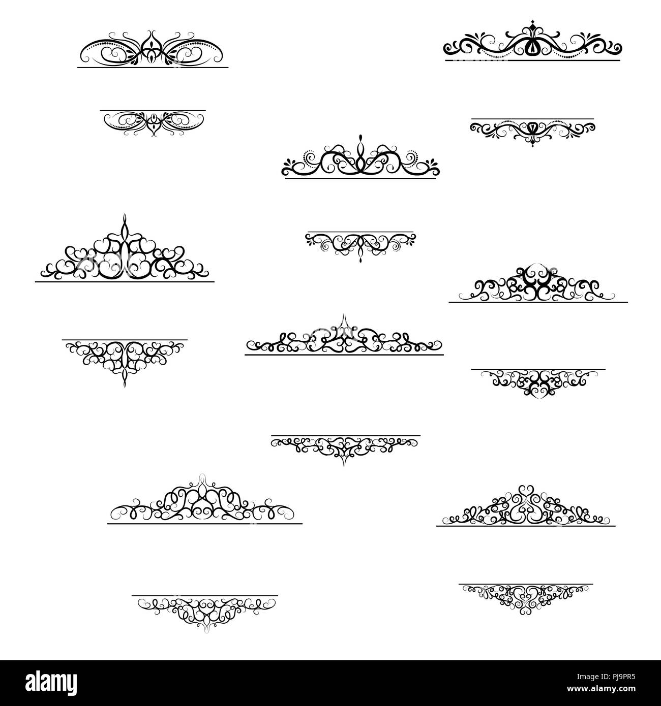 Vintage vector swirl frame set Stock Vector Image & Art - Alamy
