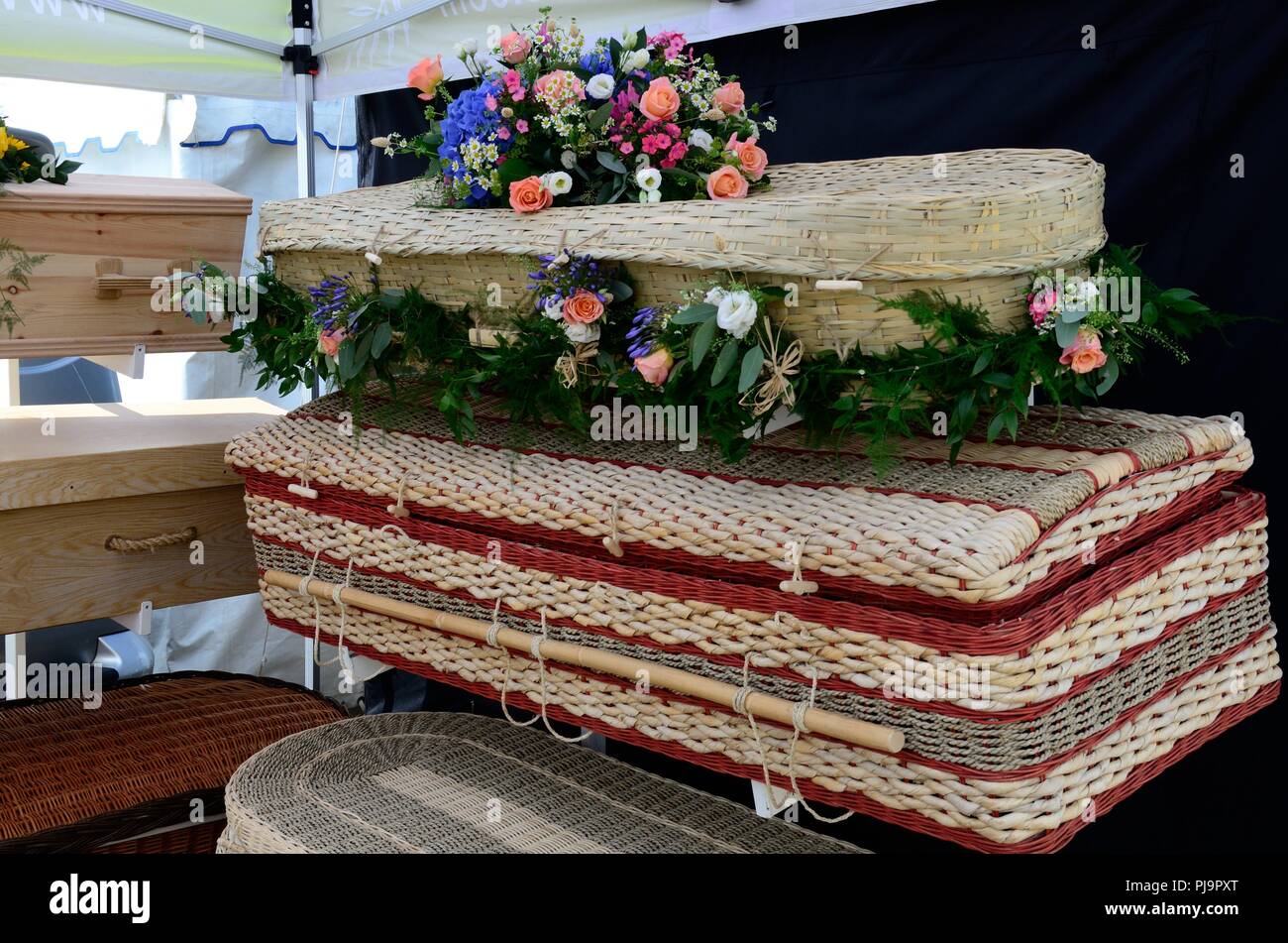 Eco friendly coffins made from sustainable materials Stock Photo - Alamy