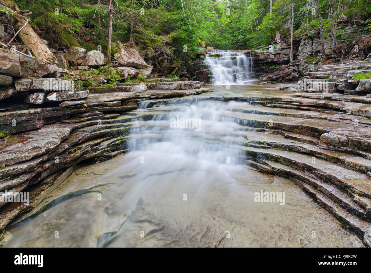 Coliseum Falls on Bemis Brook in Hart's Location, New Hampshire during ...