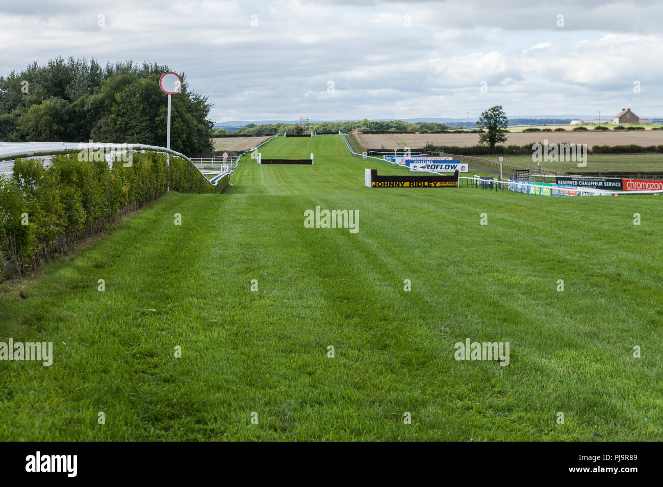 A track side view at Sedgefield Racecourse at Sedgefield,Co.Durham ...