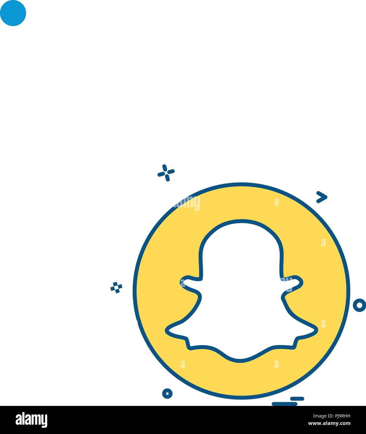 media network social snapchat icon vector design Stock Vector Image ...