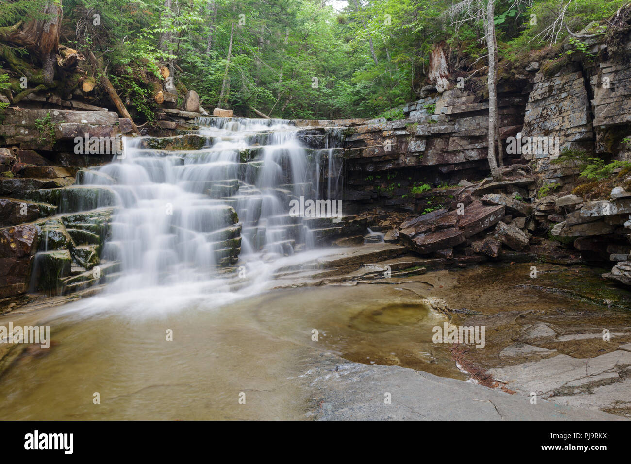Coliseum Falls on Bemis Brook in Hart's Location, New Hampshire during ...