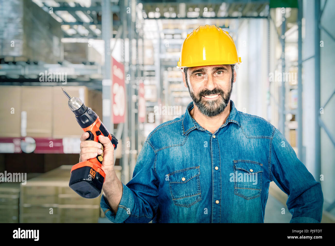 Workman drill hi-res stock photography and images - Alamy