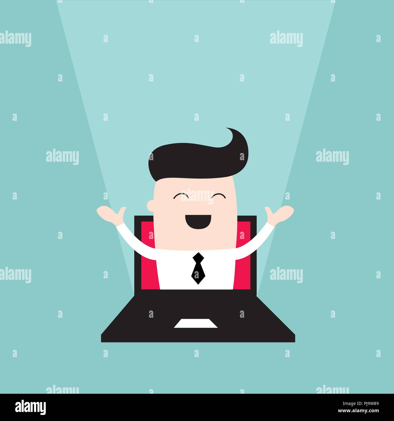 Office fun laptop Stock Vector Images - Alamy