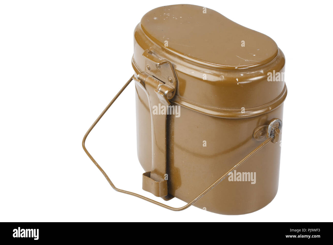 Soviet Army mess kit isolated on white background Stock Photo - Alamy
