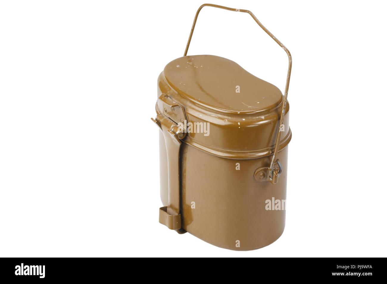 Soviet Army mess kit isolated on white background Stock Photo - Alamy