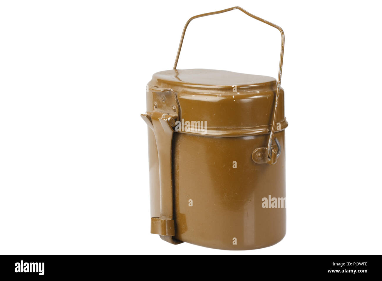 Soviet Army mess kit isolated on white background Stock Photo - Alamy