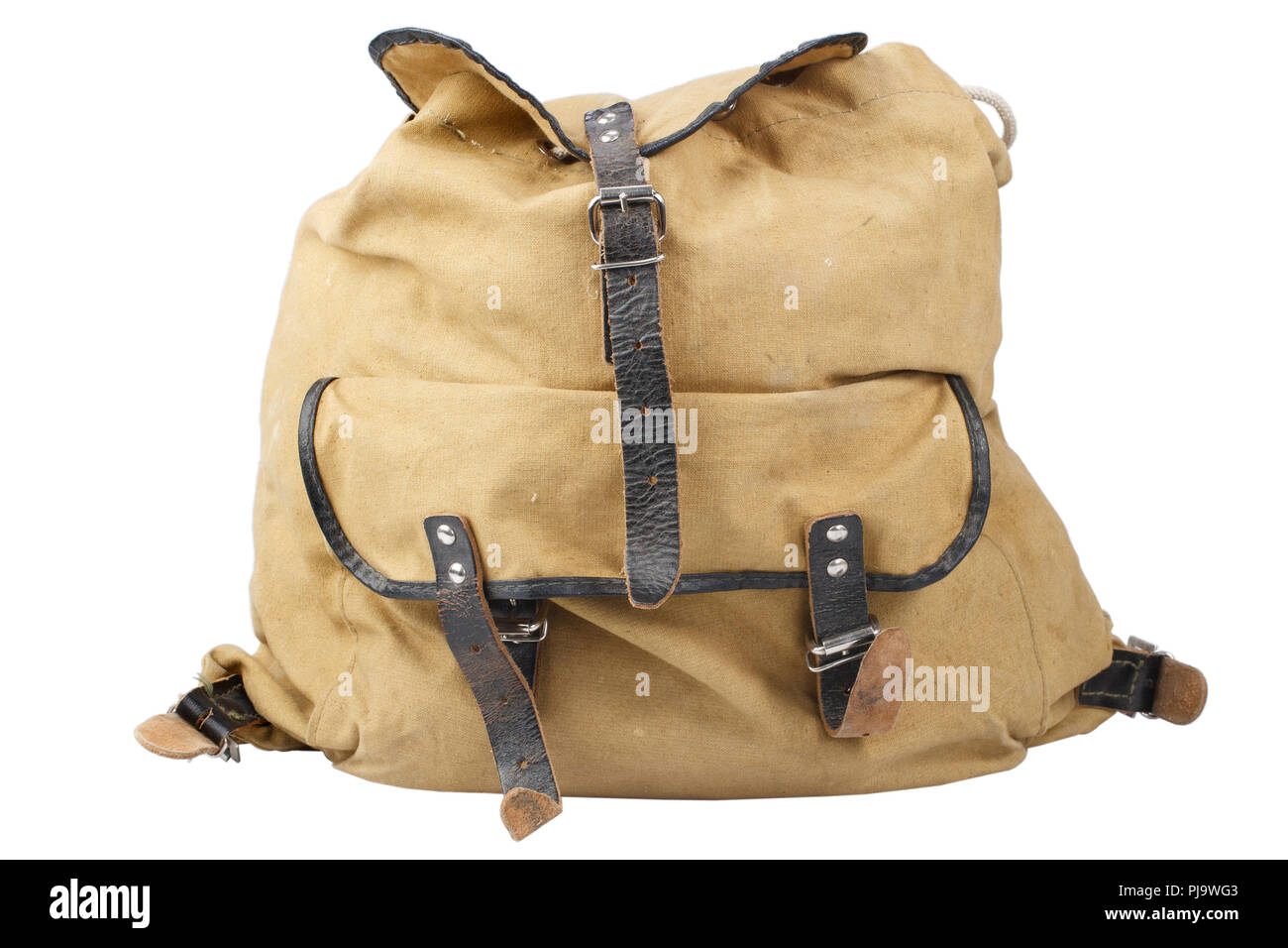 Soviet period backpack isolated on white Stock Photo - Alamy