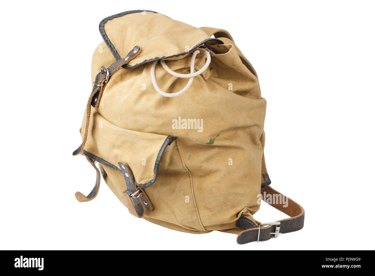 Soviet period backpack isolated on white Stock Photo - Alamy