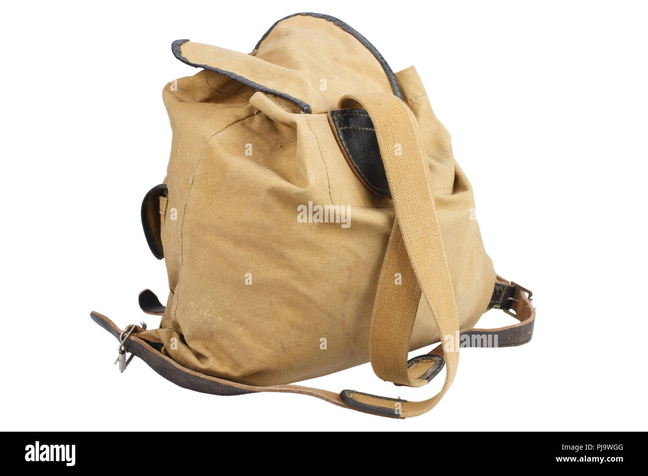 Soviet period backpack isolated on white Stock Photo - Alamy