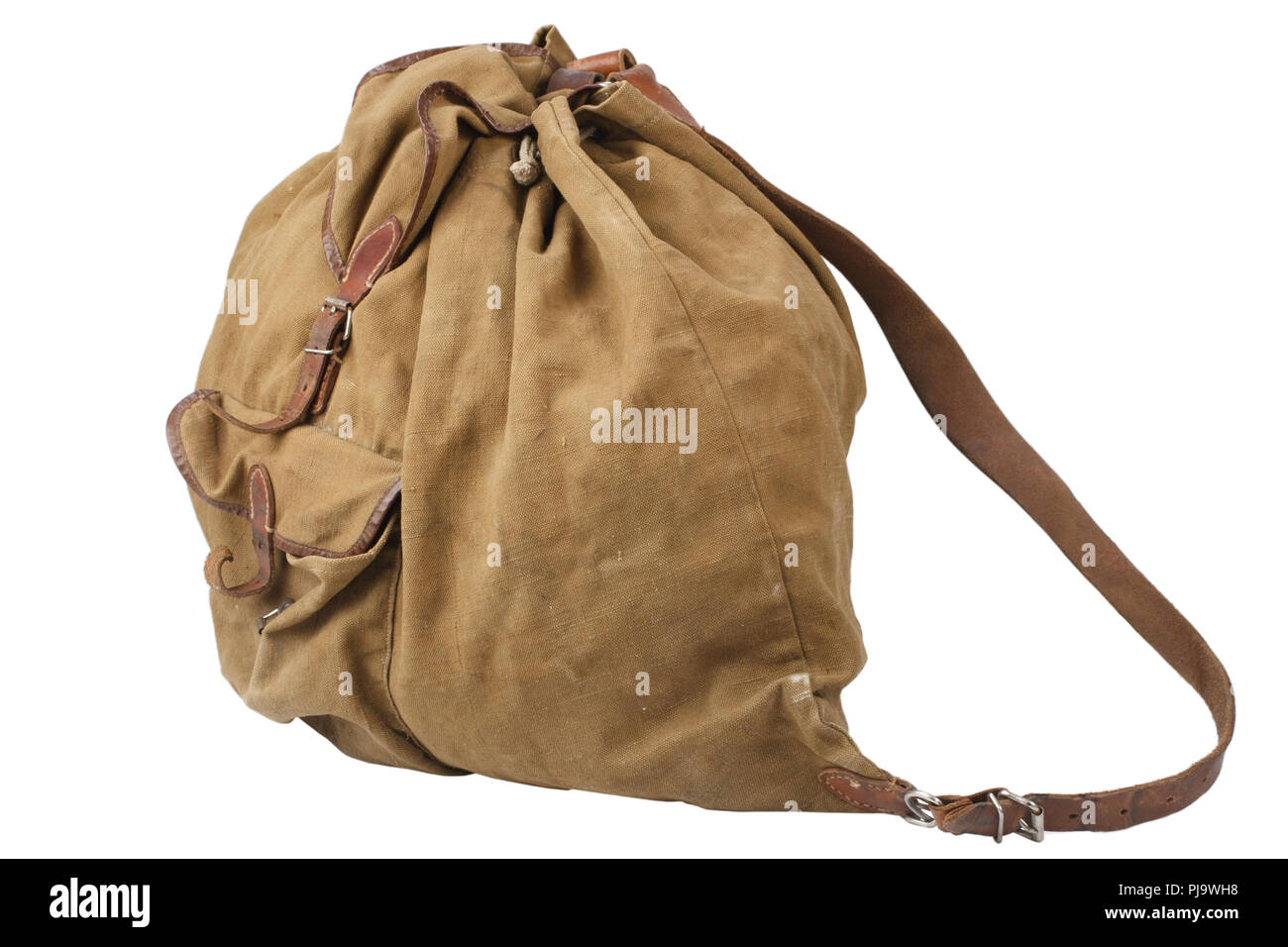 Soviet period backpack isolated on white Stock Photo - Alamy