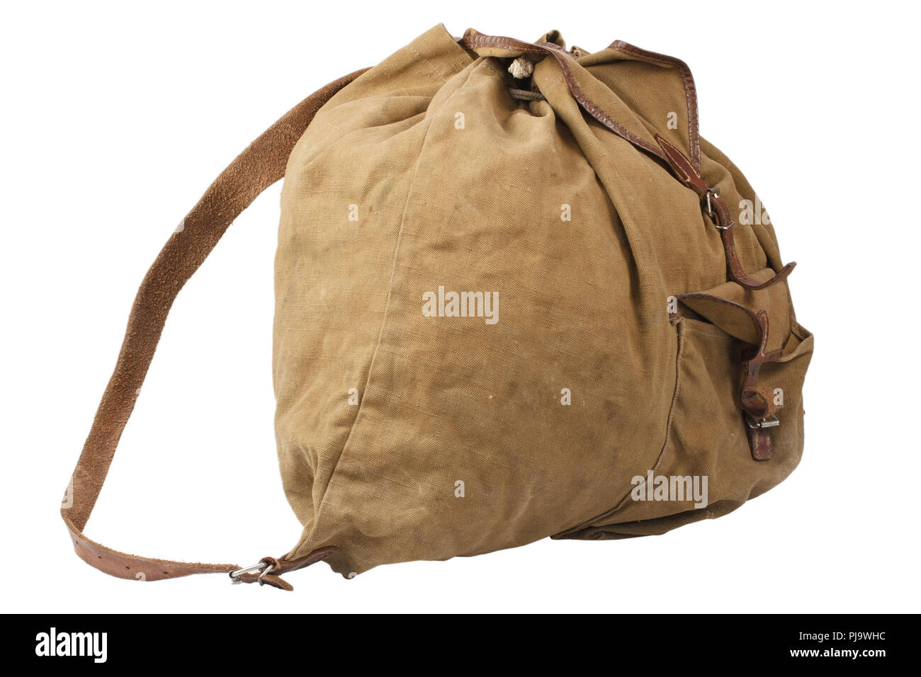 Soviet period backpack isolated on white Stock Photo - Alamy