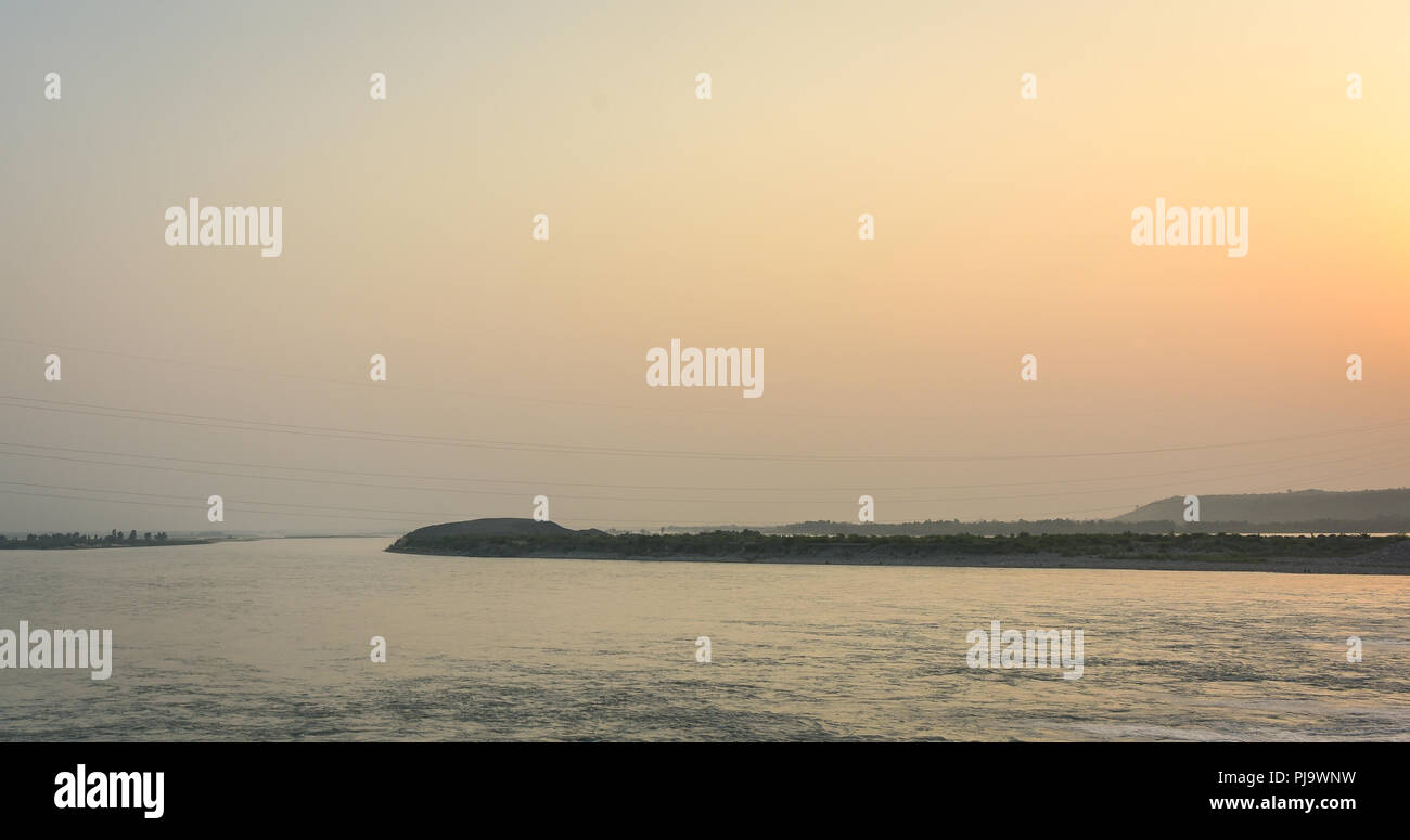 Beautiful Sunset at Indus River also known as Sawat river and sindh ...