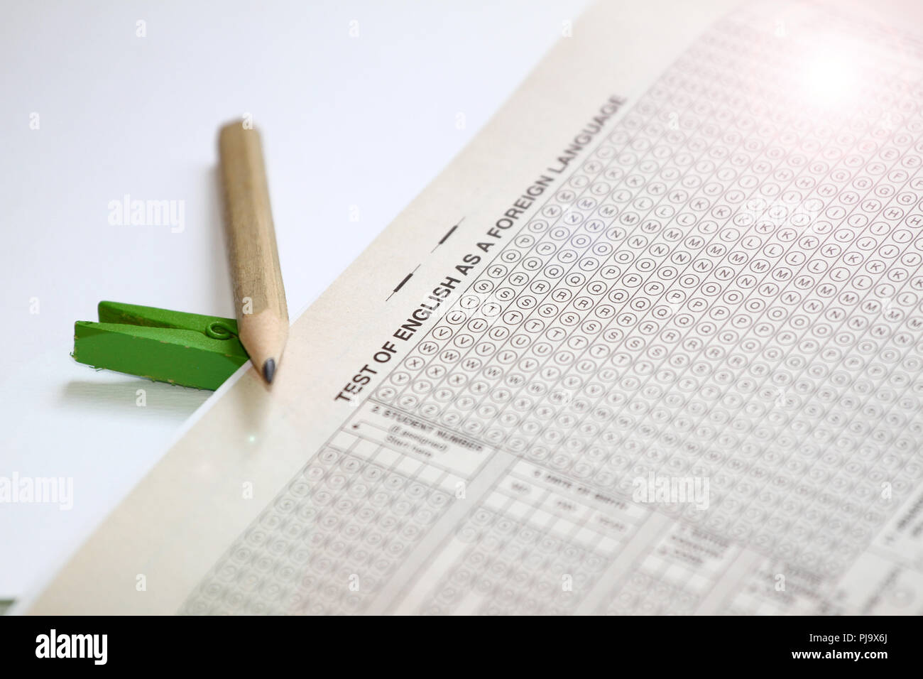 Answer sheet for test. English test choose the right answer. English ...