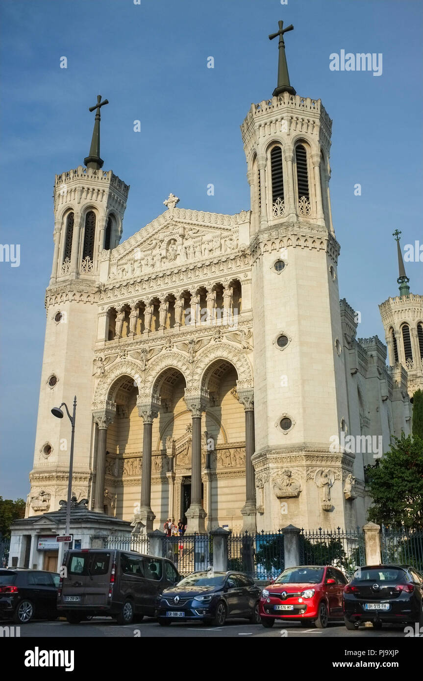 The Basilica of Notre-Dame de Fourvière, in Lyon France Stock Photo - Alamy
