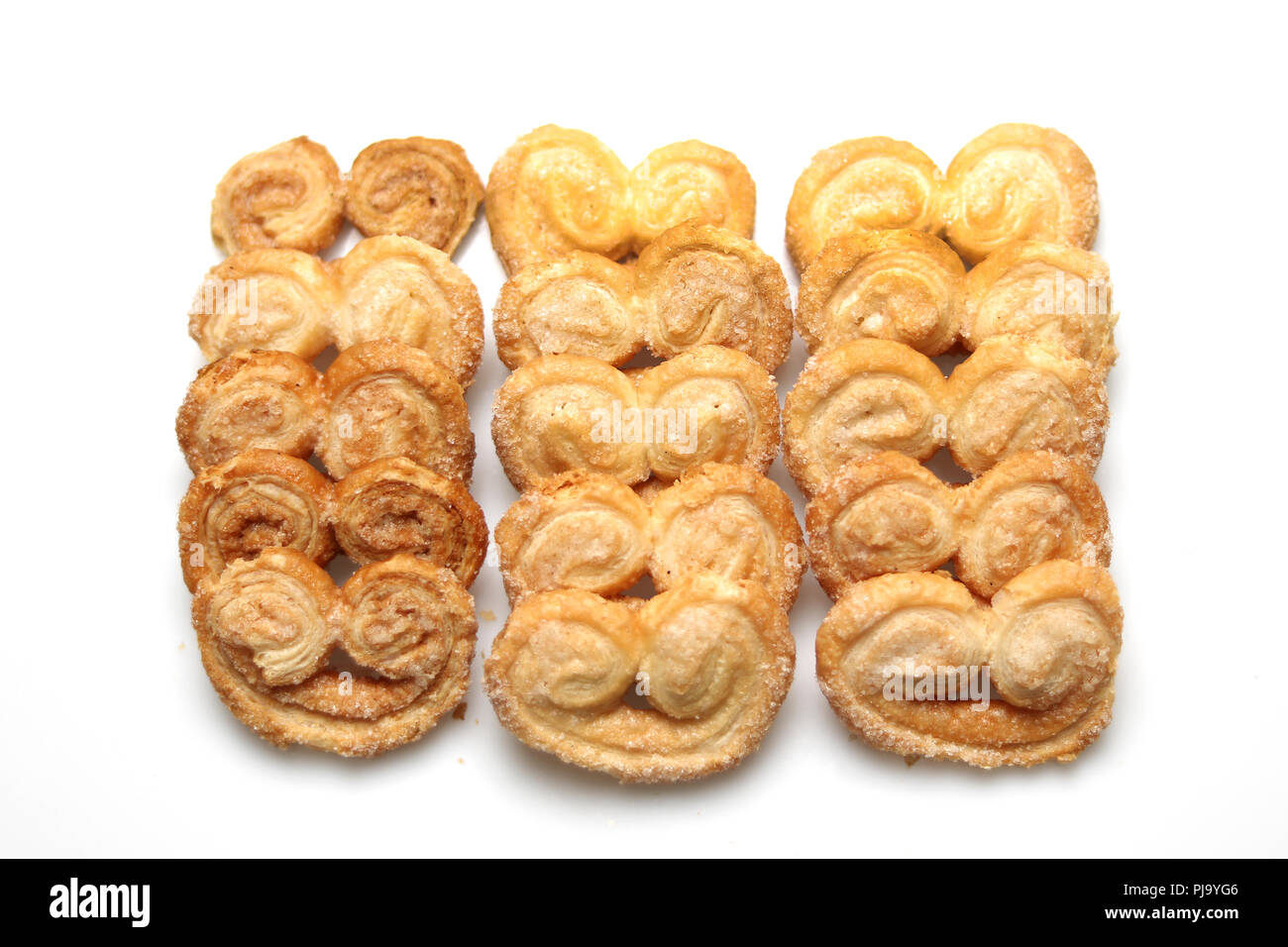 Typical sweet cookies from Argentina called palmeritas. Shot taken on a ...