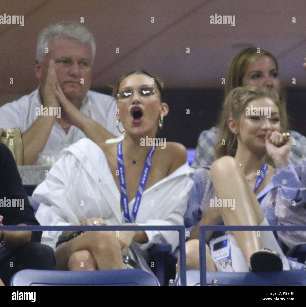 Gigi Hadid Bella Hadid At Tennis US Open 9-4-2018 Photo by John Barrett ...