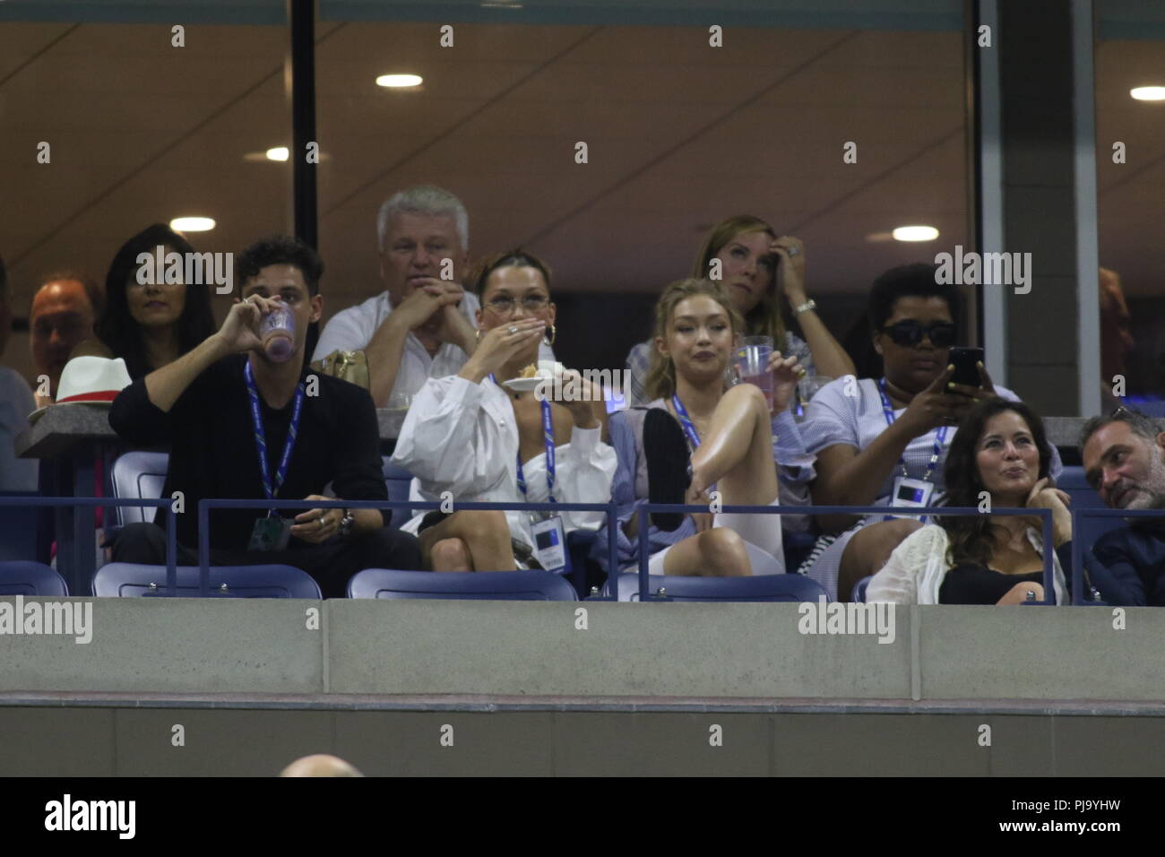 Gigi Hadid Bella Hadid At Tennis US Open 9-4-2018 Photo by John Barrett ...