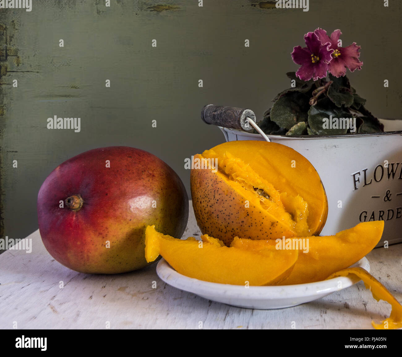 still life with mango fruits. food. vintage. retro Stock Photo - Alamy