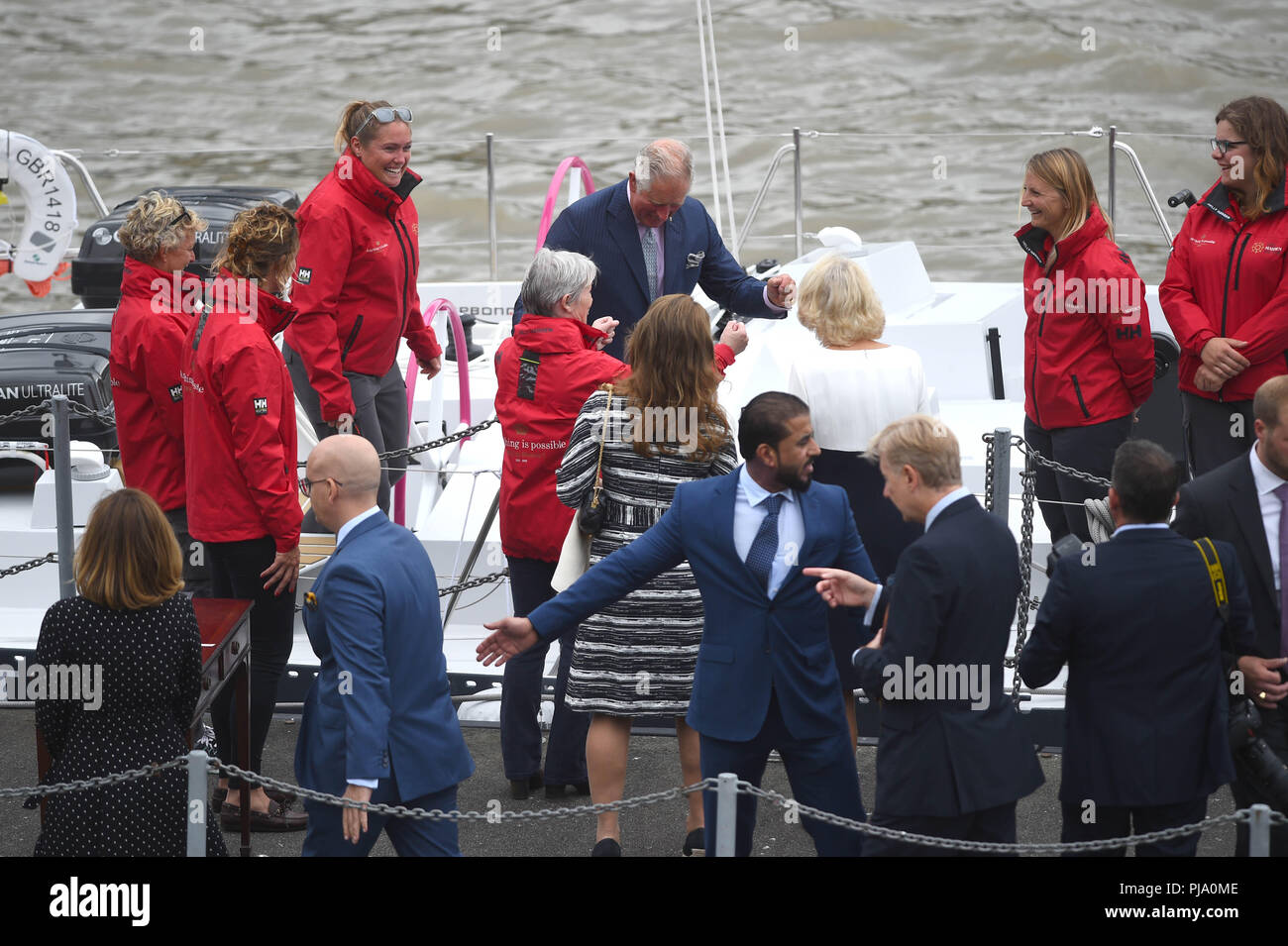 The Prince of Wales during a visit at HMS President in London, to see ...