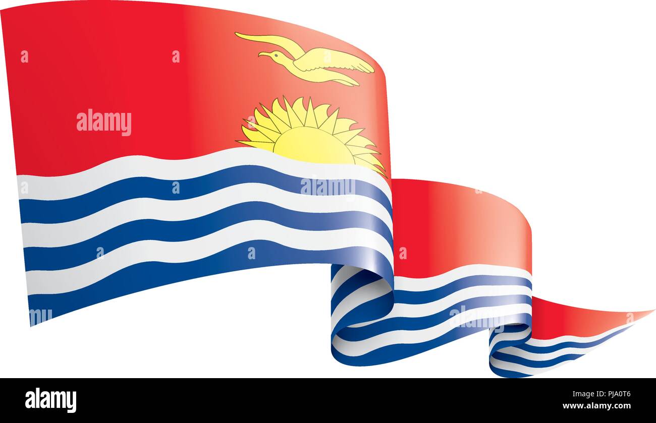 Kiribati flag, vector illustration on a white background Stock Vector ...