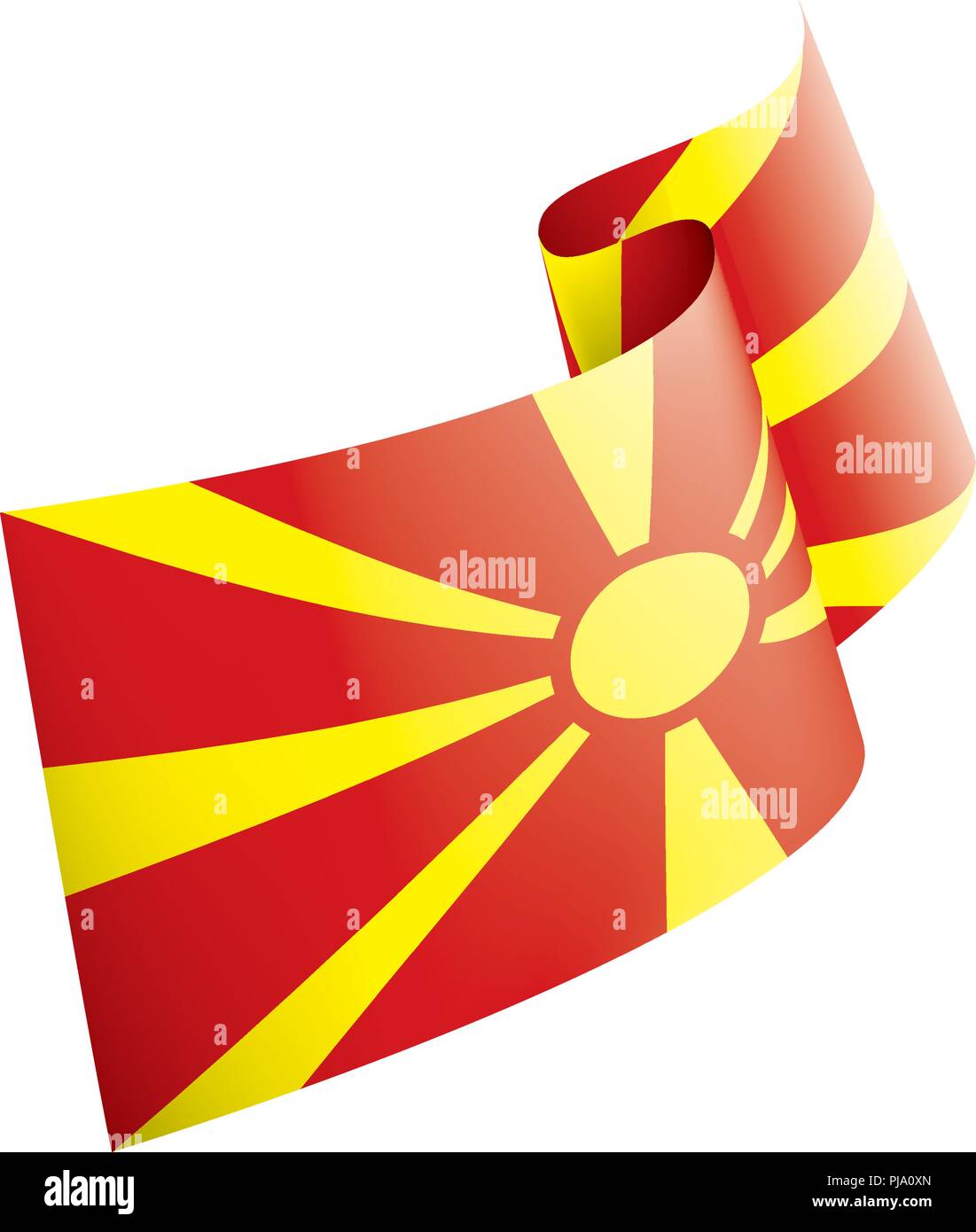 Macedonia flag, vector illustration on a white background Stock Vector ...