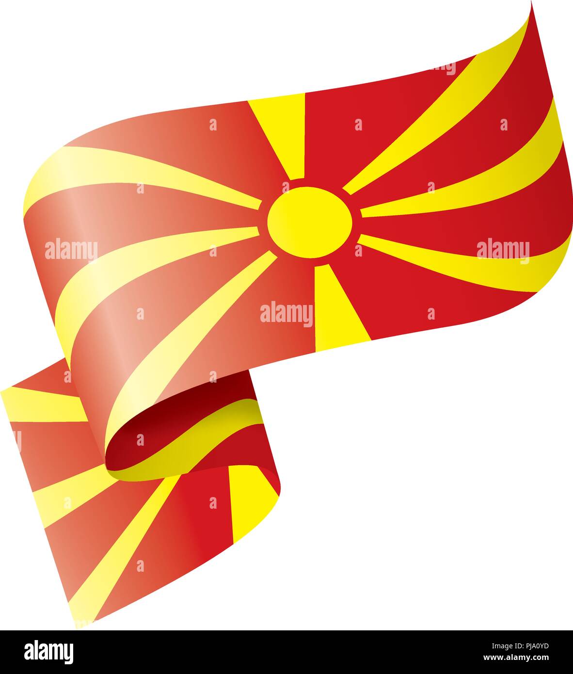 Macedonia flag, vector illustration on a white background Stock Vector ...
