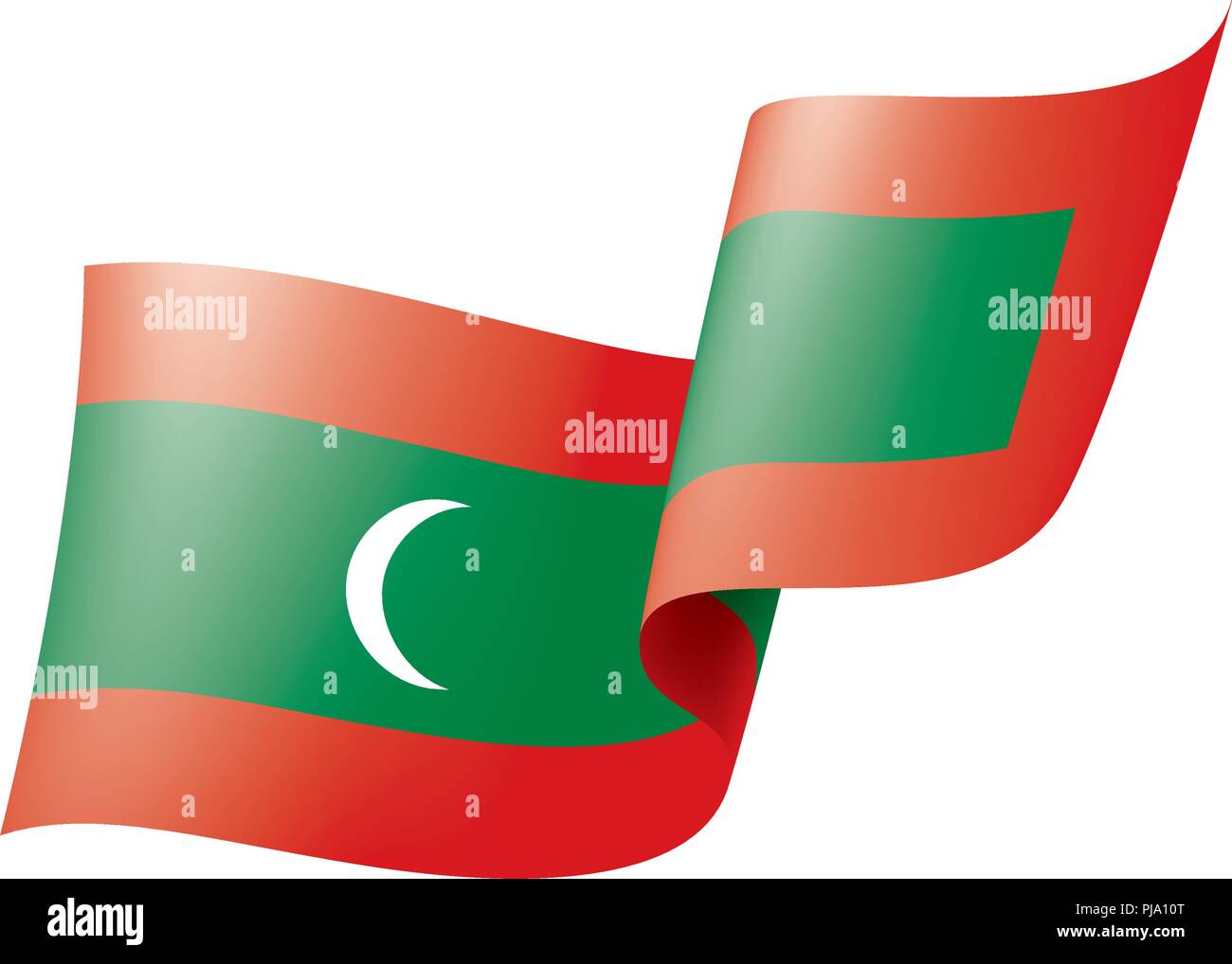 Maldives flag, vector illustration on a white background Stock Vector ...