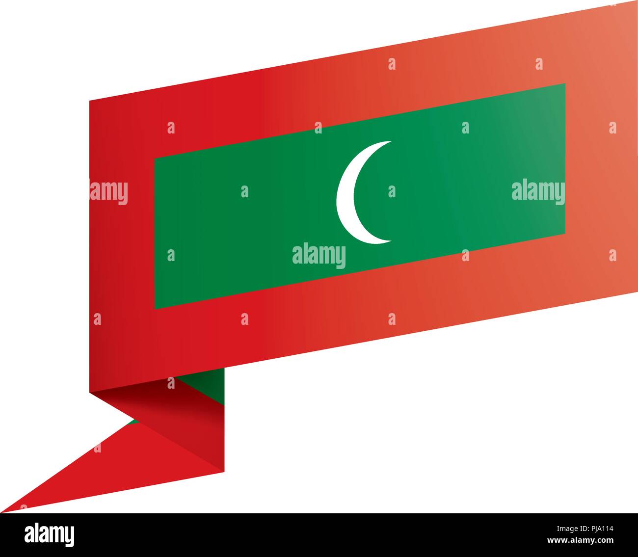 Maldives flag, vector illustration on a white background Stock Vector ...