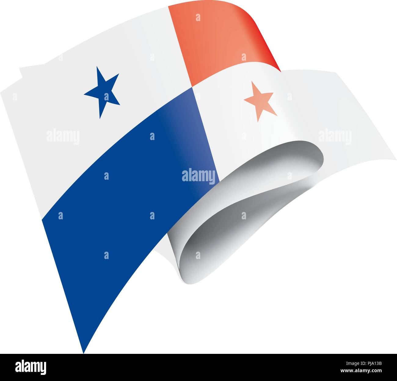 Panama flag, vector illustration on a white background Stock Vector ...