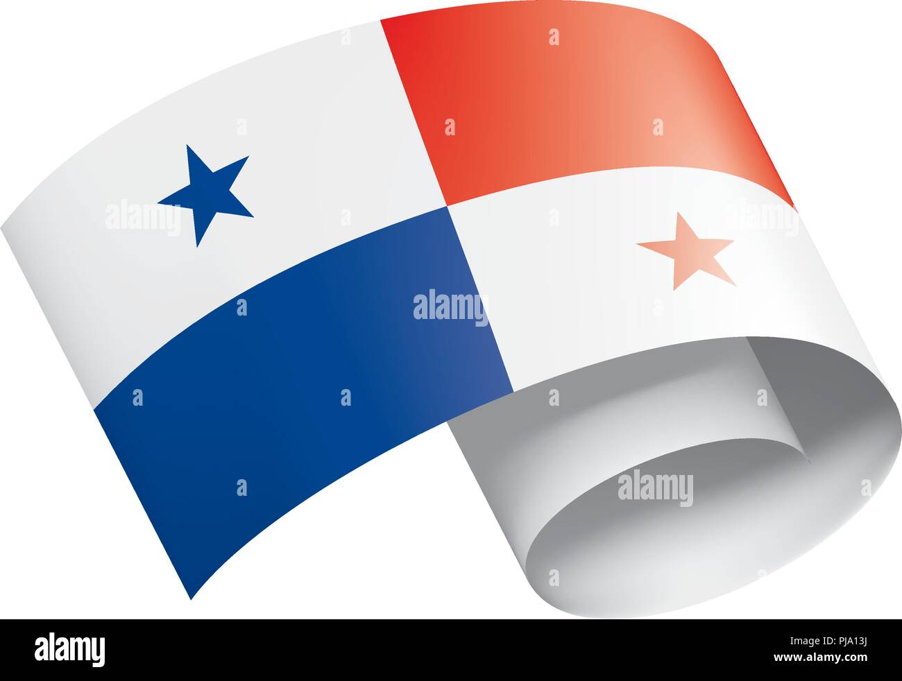 Panama flag, vector illustration on a white background Stock Vector ...