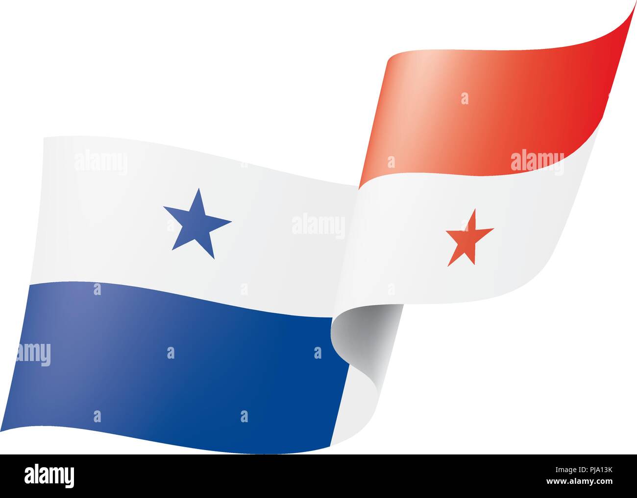 Panama flag, vector illustration on a white background Stock Vector ...
