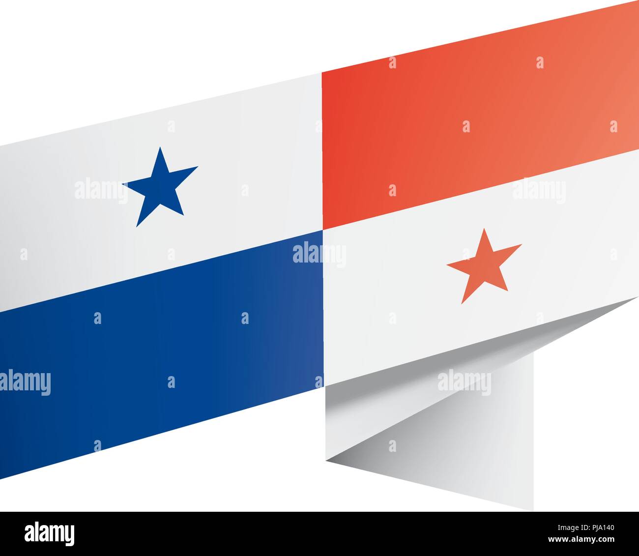 Panama flag, vector illustration on a white background Stock Vector ...