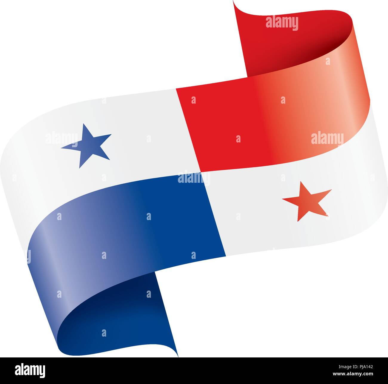 Panama flag, vector illustration on a white background Stock Vector ...