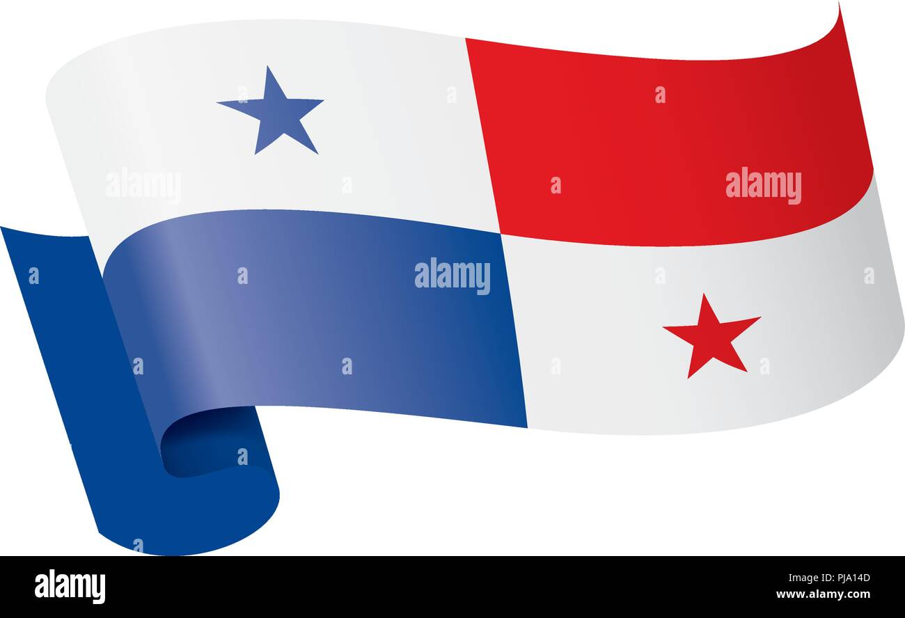Panama flag, vector illustration on a white background Stock Vector ...