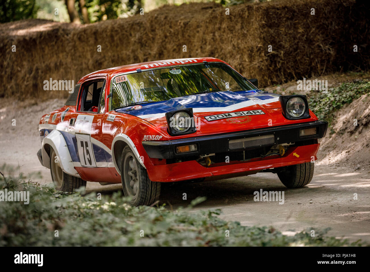 1976 Triumph TR7 V8 with driver Roy Gillingham on the forest rally ...