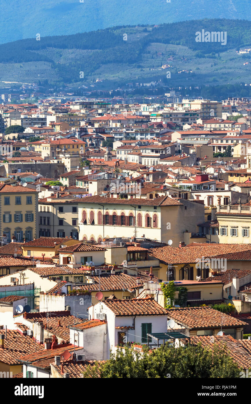 View of the residential buildings in Florence Stock Photo - Alamy
