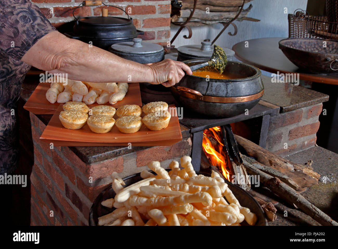 Wood stove in typical rural house in the interior of Brazil Stock Photo ...
