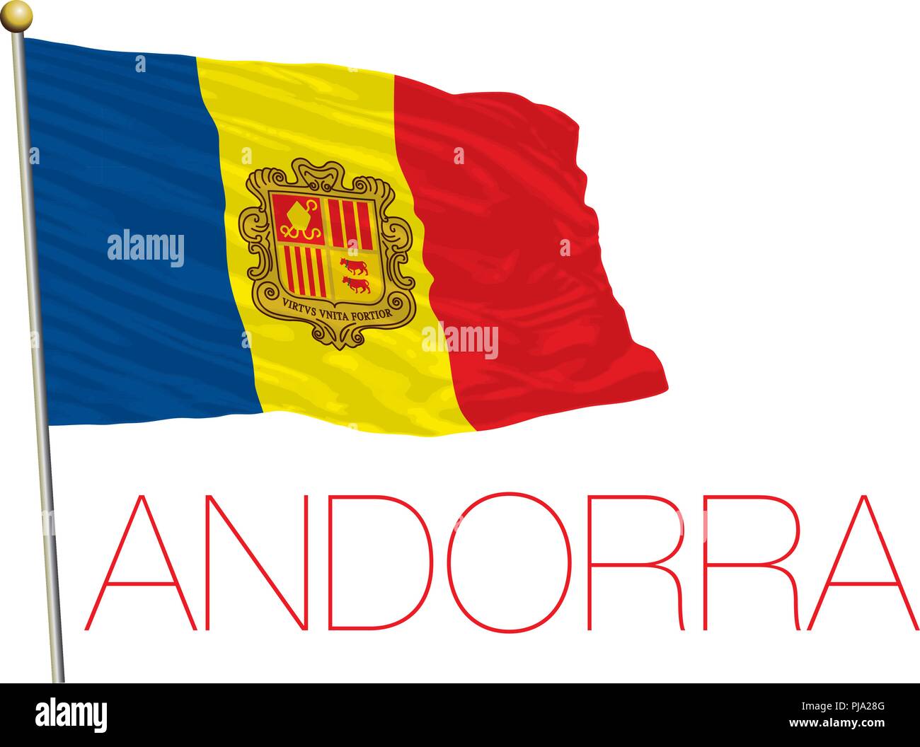 Andorra national flag, vector illustration Stock Vector Image & Art - Alamy