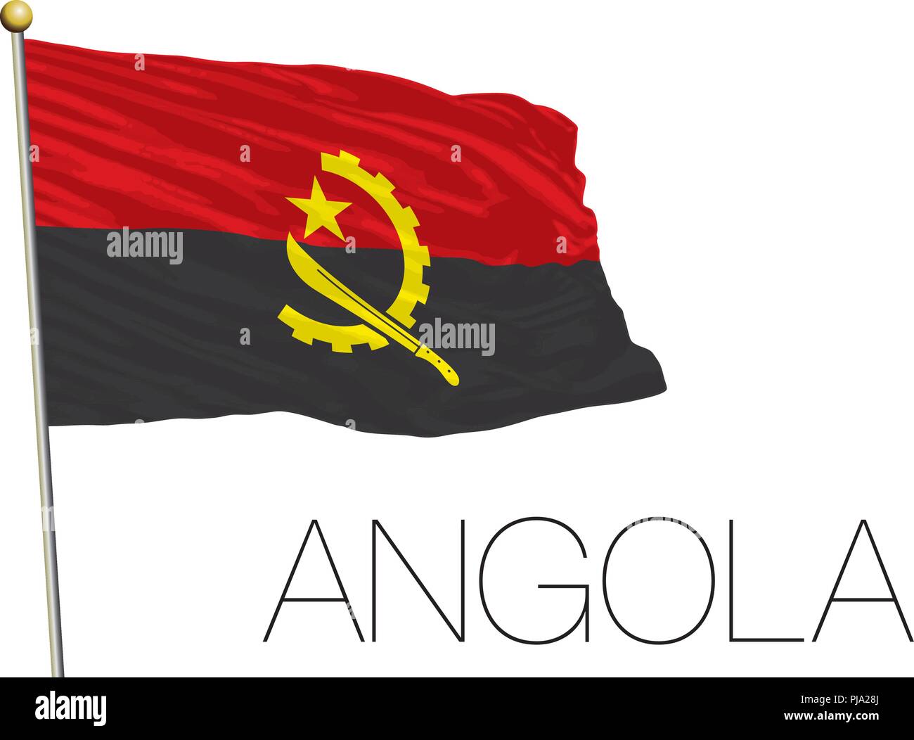 Angolan flag vector vectors hi-res stock photography and images - Alamy